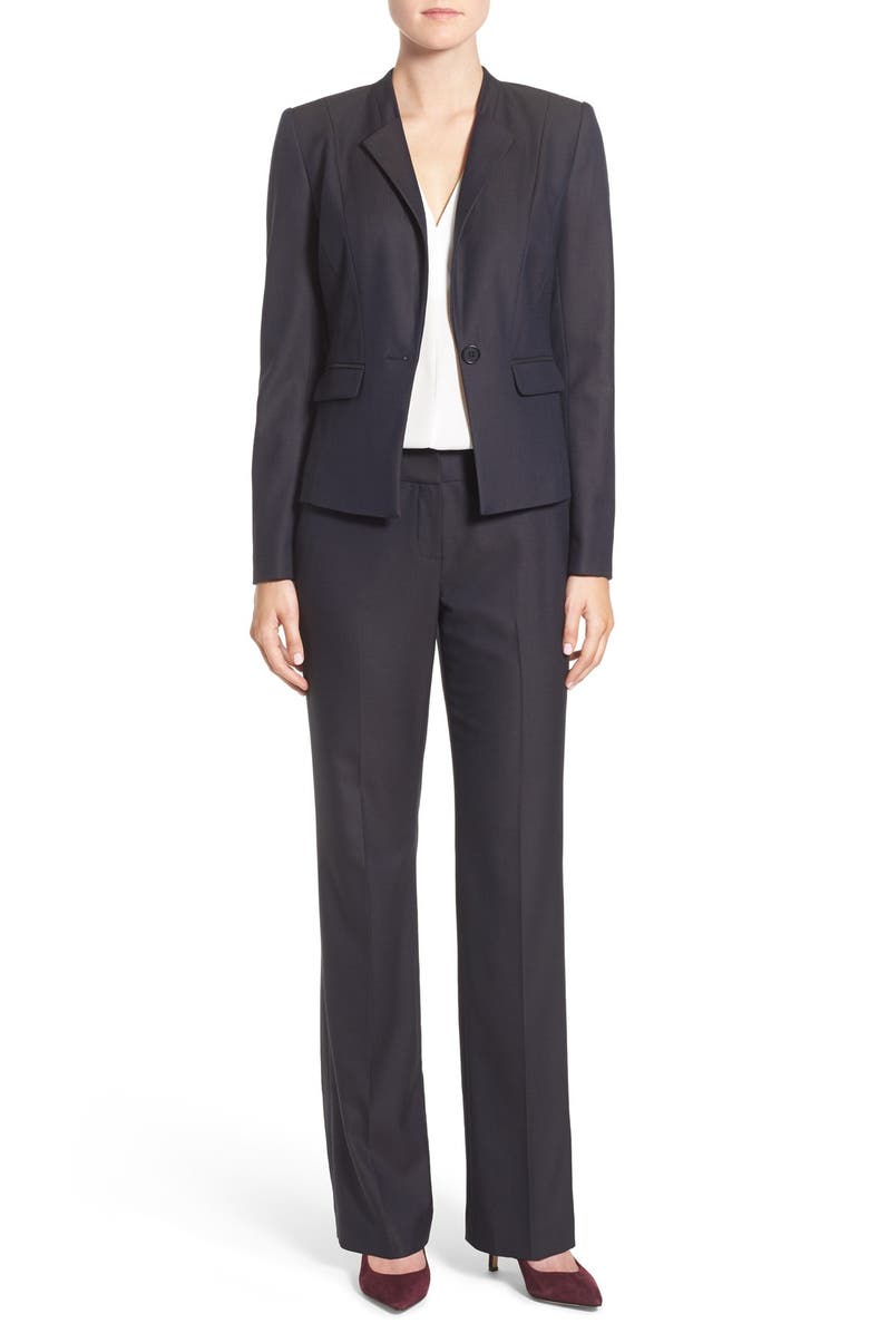 Halogen® Herringbone Stretch Straight Leg Suit Pants | Nordstrom