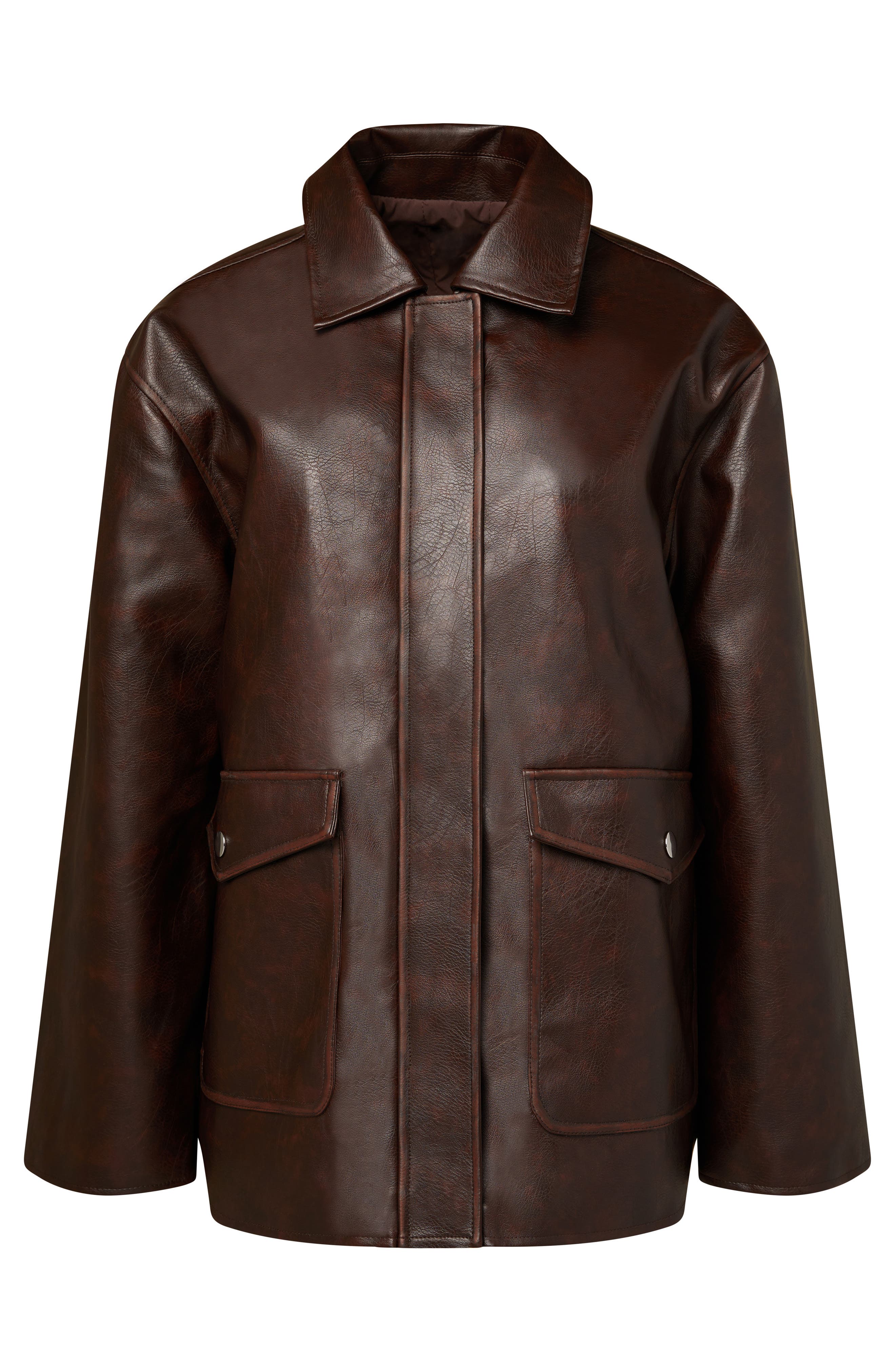 WeWoreWhat Faux Leather Chore Jacket | Nordstromrack