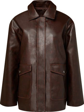 WeWoreWhat Faux Leather Chore Jacket | Nordstromrack