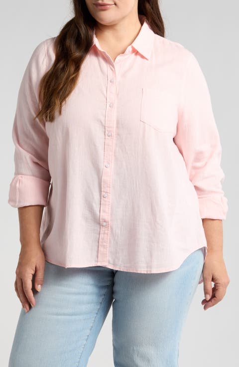 Women's Pink Button Up Tops | Nordstrom