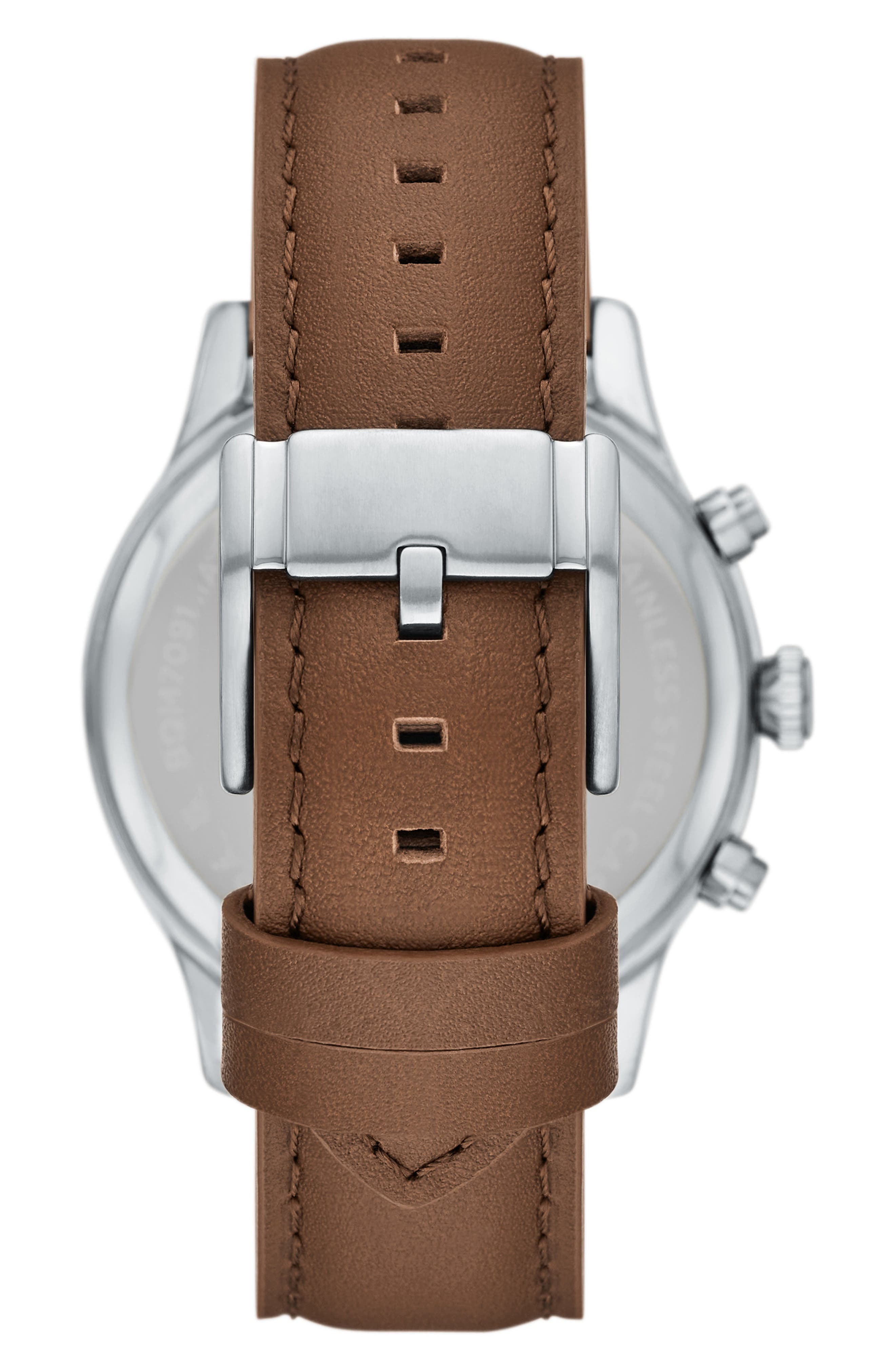 Fossil Bennett Multifunction Leather Strap Watch, 45mm | Nordstromrack