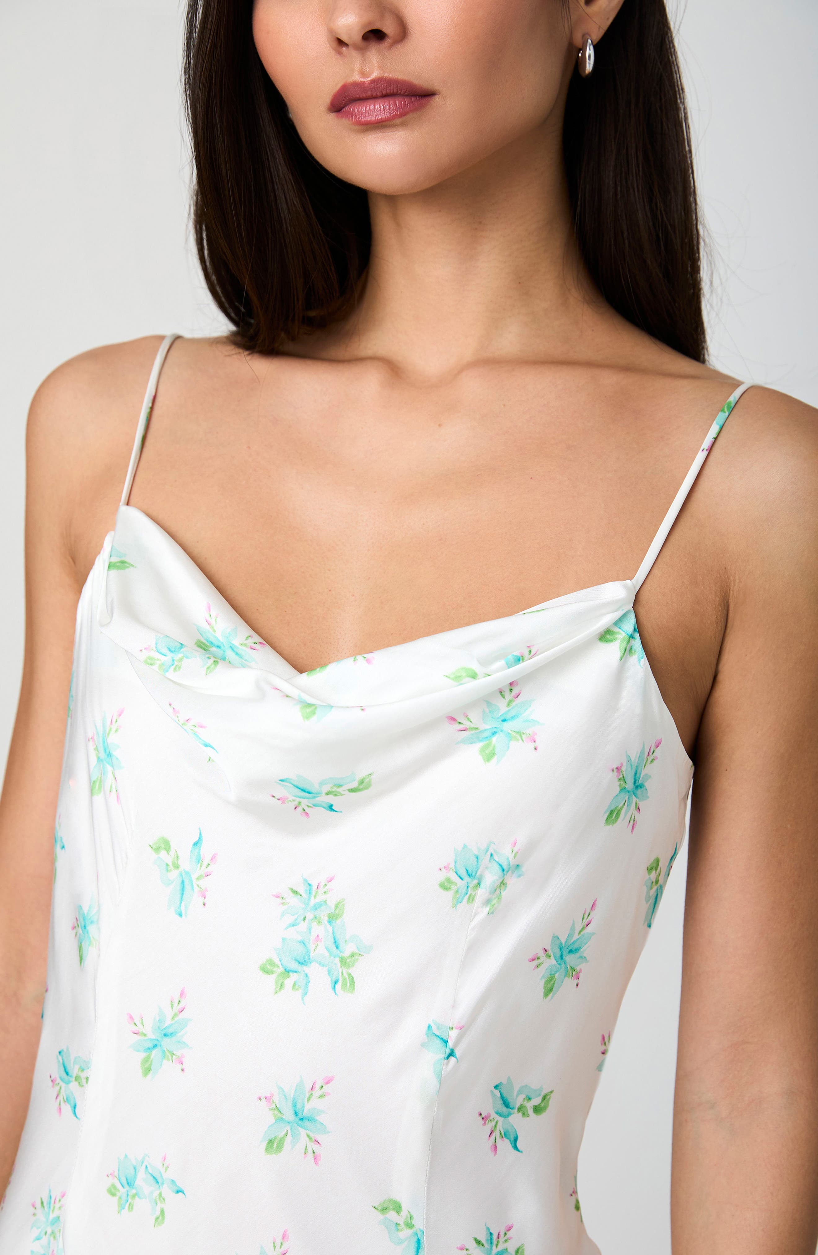 French Connection Anna Fleur Cowl Neck Satin Maxi Slipdress | Nordstromrack