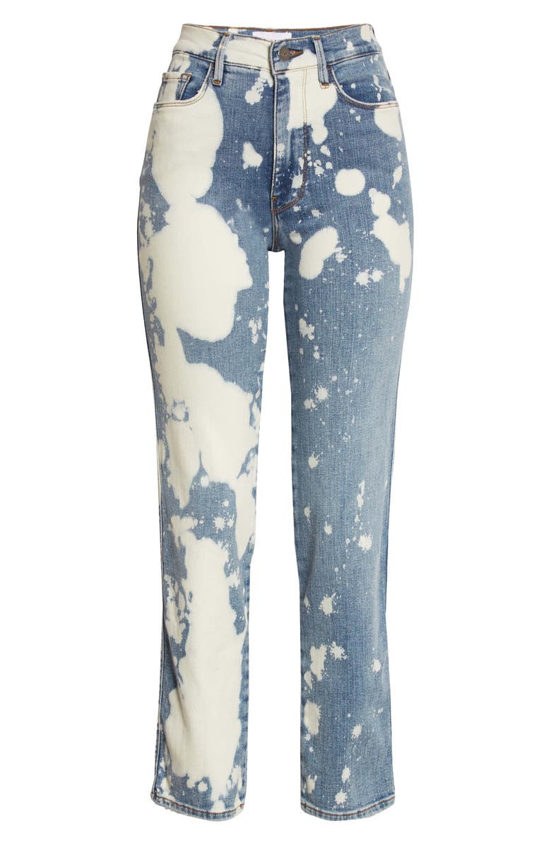 FRAME Le Sylvie High Waist Ripped Slender Straight Leg Jeans ...