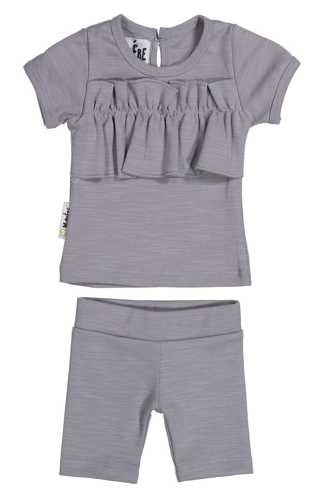 Manière Kids' Ruffle Top & Bike Shorts Set | Nordstrom