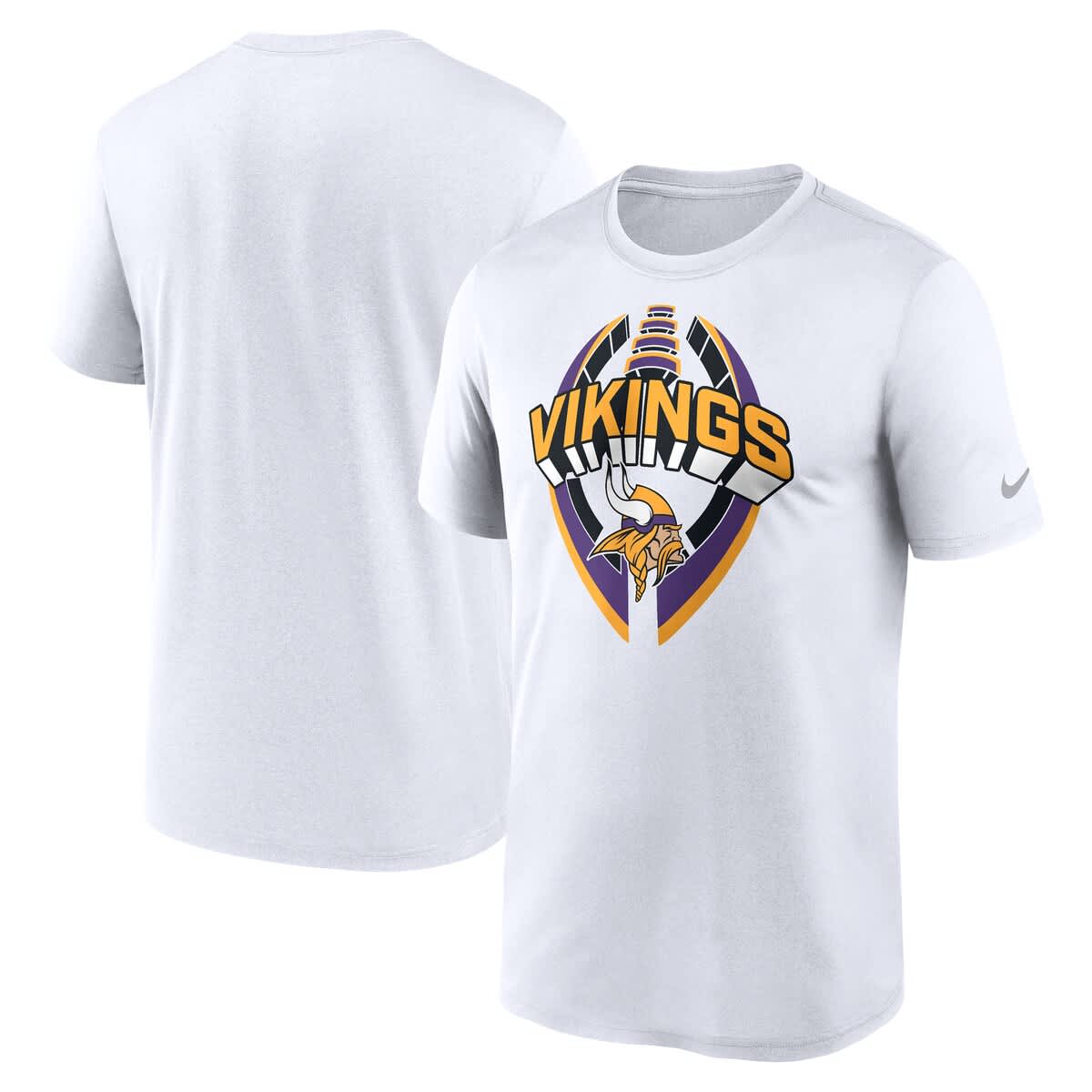 Nike Men's Nike White Minnesota Vikings Legend Icon Performance T-Shirt ...