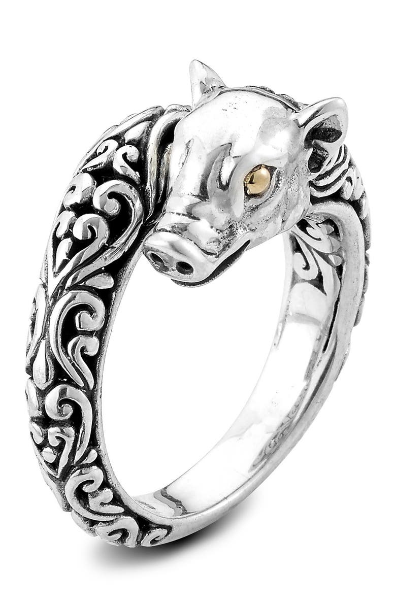 SAMUEL B. Sterling Silver & 18K Gold Pig Bypass Ring | Nordstromrack