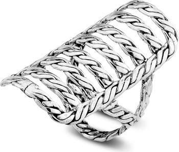SAMUEL B. Sterling Silver Multirow Shield Ring | Nordstromrack