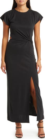 Open Edit Twist Front Cutout Maxi Dress | Nordstrom