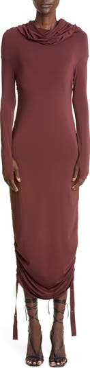Dion Lee Doric Convertible Long Sleeve Crepe Jersey Dress | Nordstrom