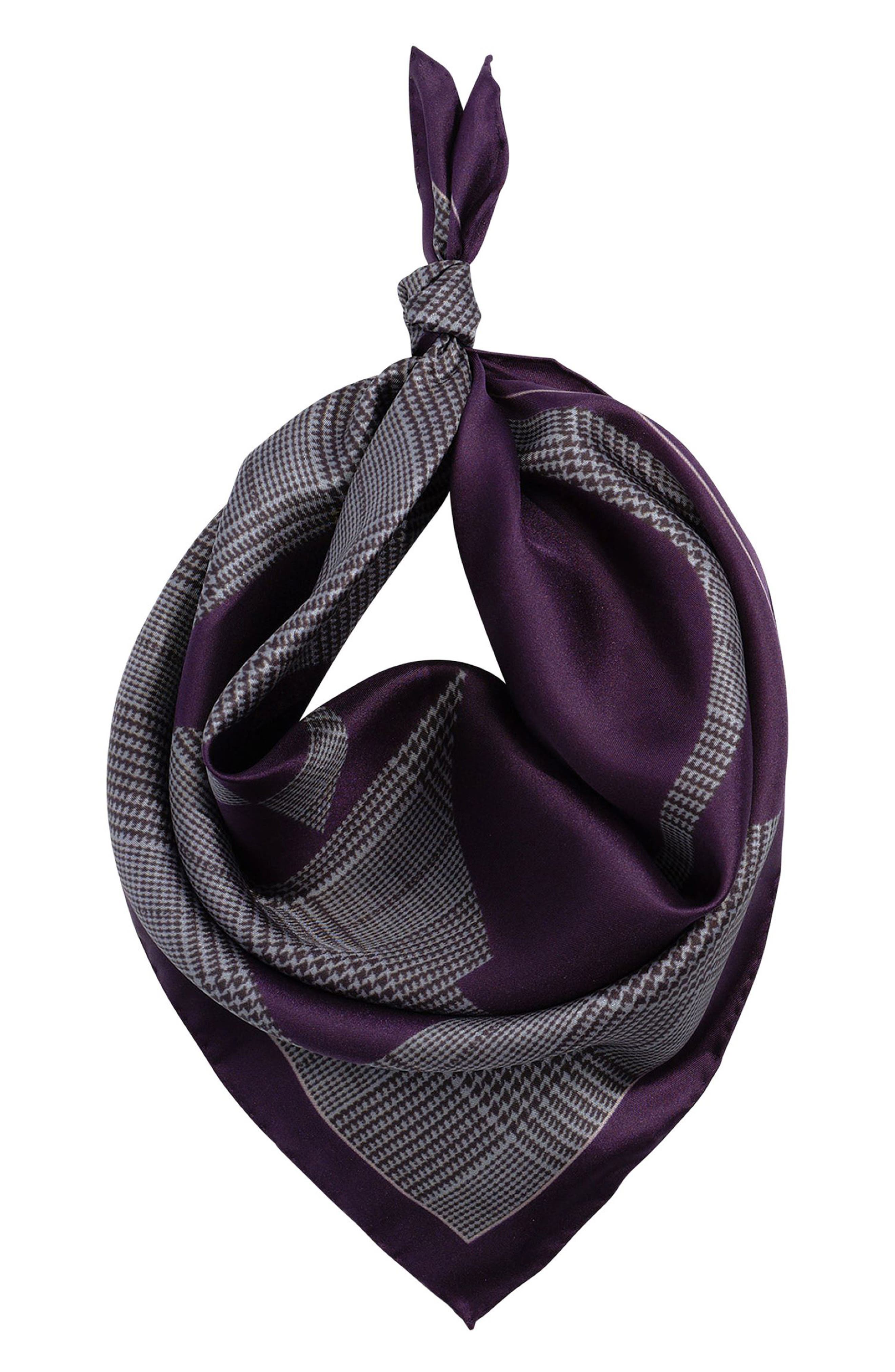 Lauren Ralph Lauren Houndstooth Logo Silk Square Scarf | Nordstrom