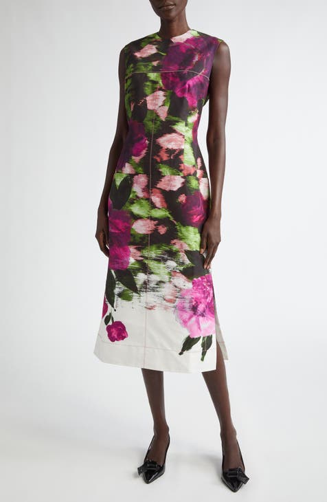 Green Floral Dresses for Women