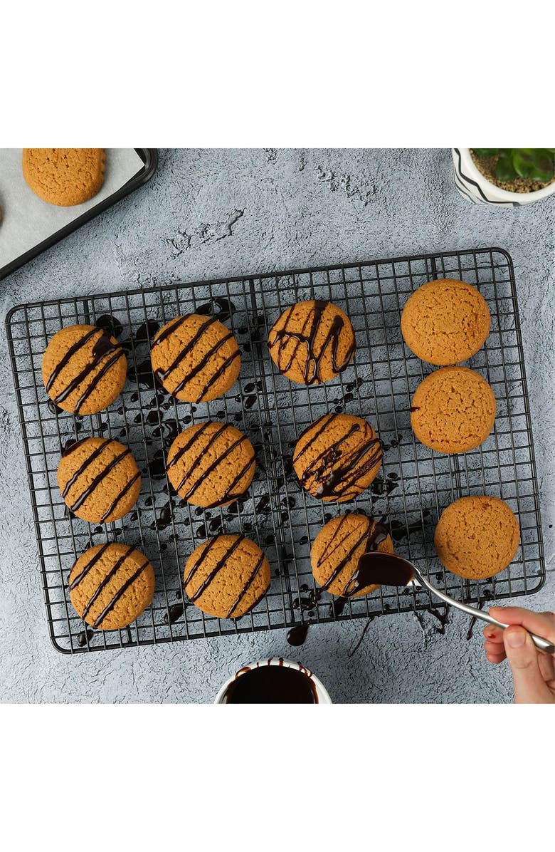 GLOMERY Non Stick Cooling Rack for Baking, Large 11.75 x 17 Fits Half ...