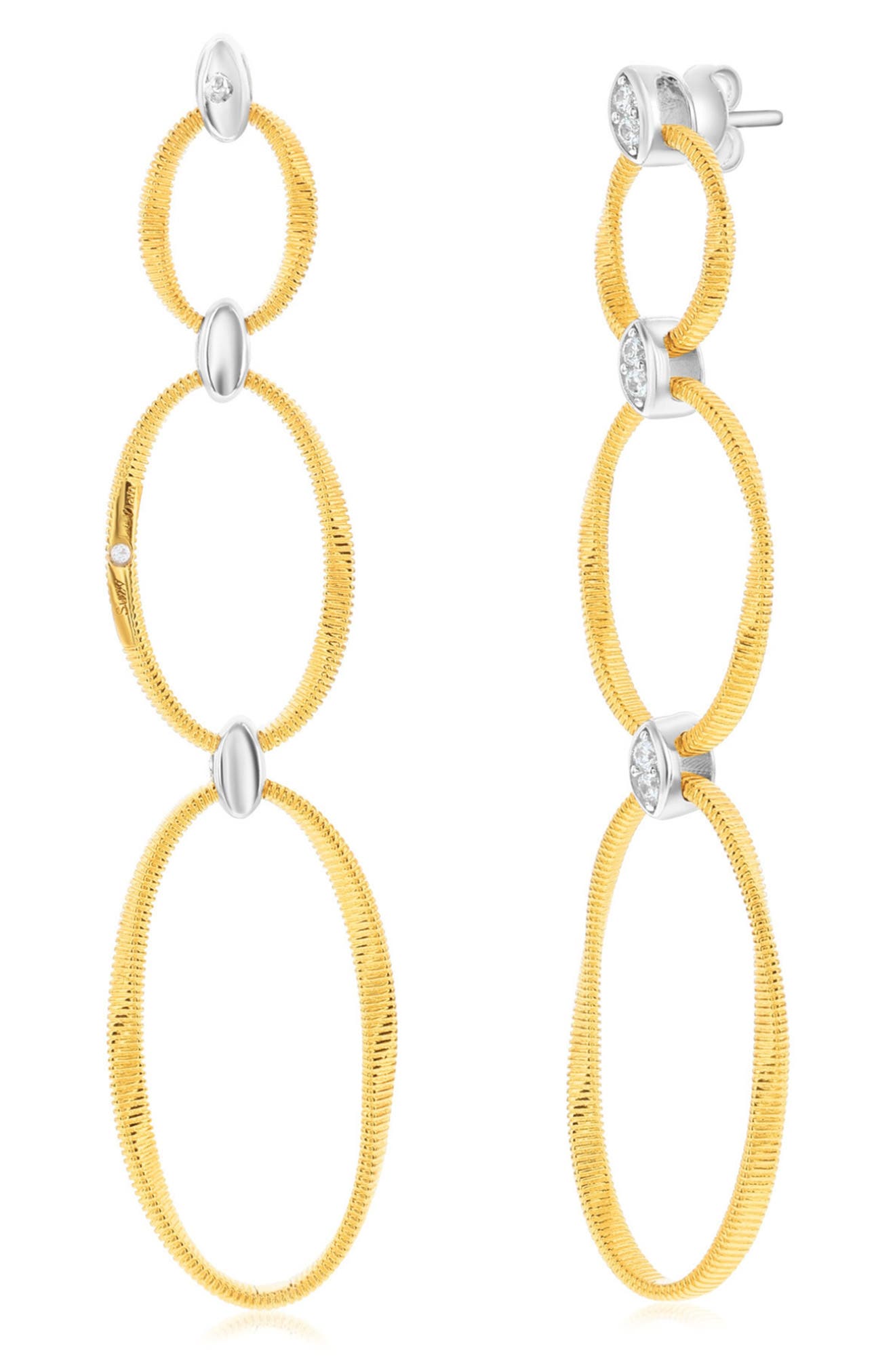 SUZY LEVIAN Golden Helix Double Oval Drop Earrings | Nordstromrack