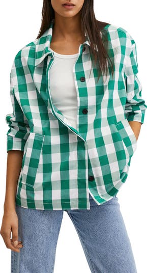 MANGO Check Print Jacket | Nordstrom