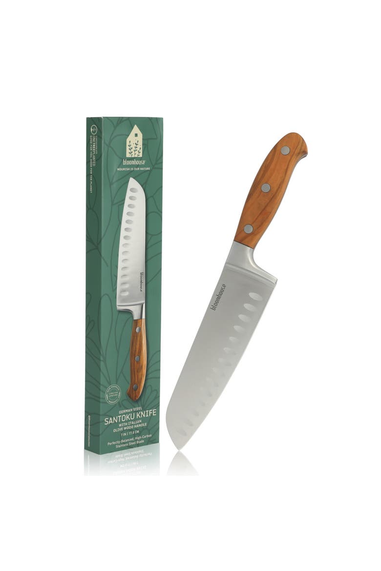 German Steel Santoku Knife W/ Italian Olive Wood Forged Handle | Nordstrom