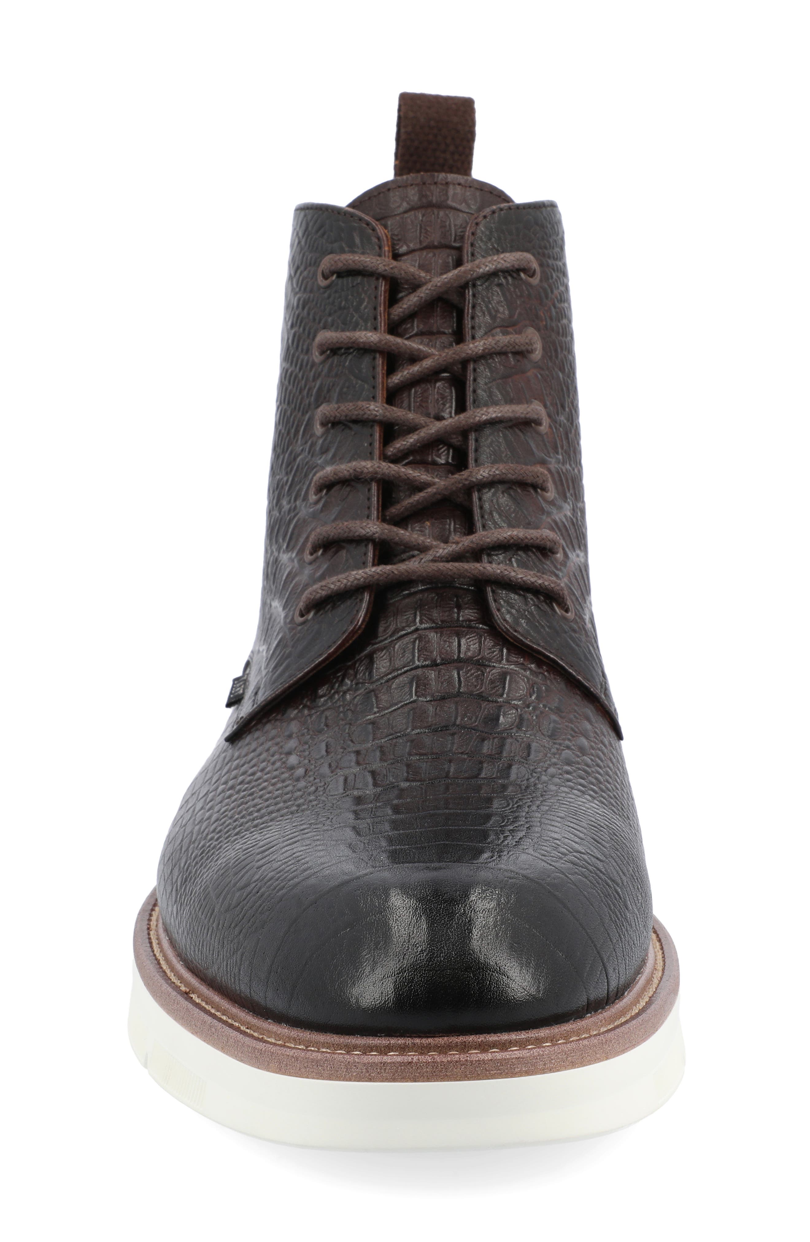 TAFT Croc Embossed Leather Boot (Men) | Nordstromrack