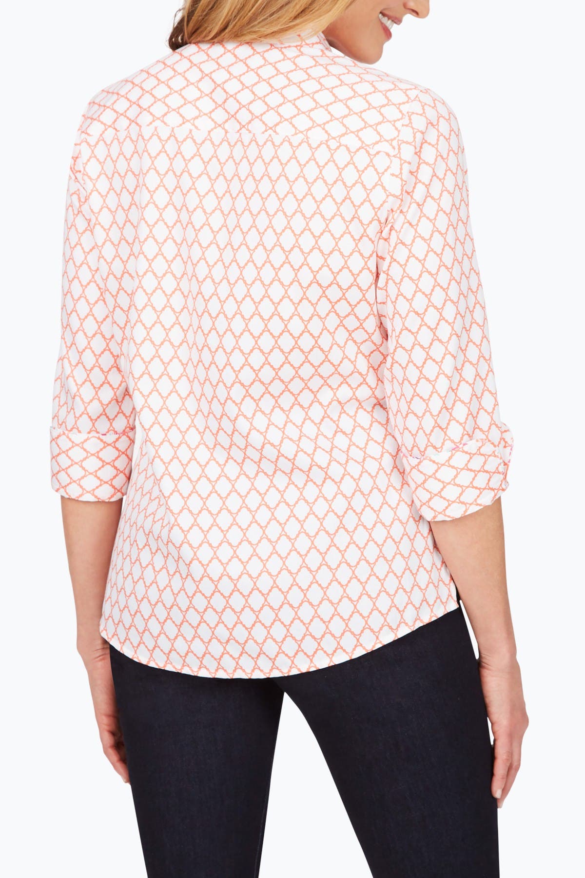 Foxcroft Ava Non-Iron Trefoils Shirt | Nordstromrack