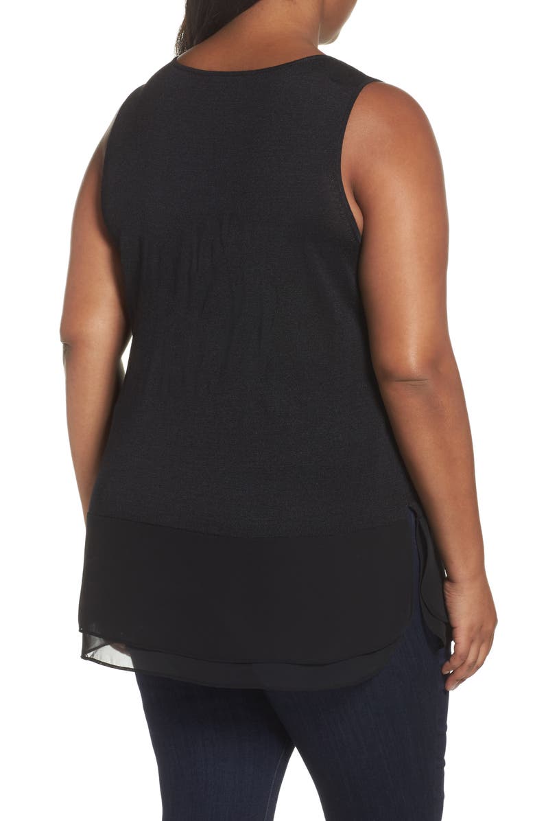 NIC+ZOE Chiffon Trim Tank | Nordstrom