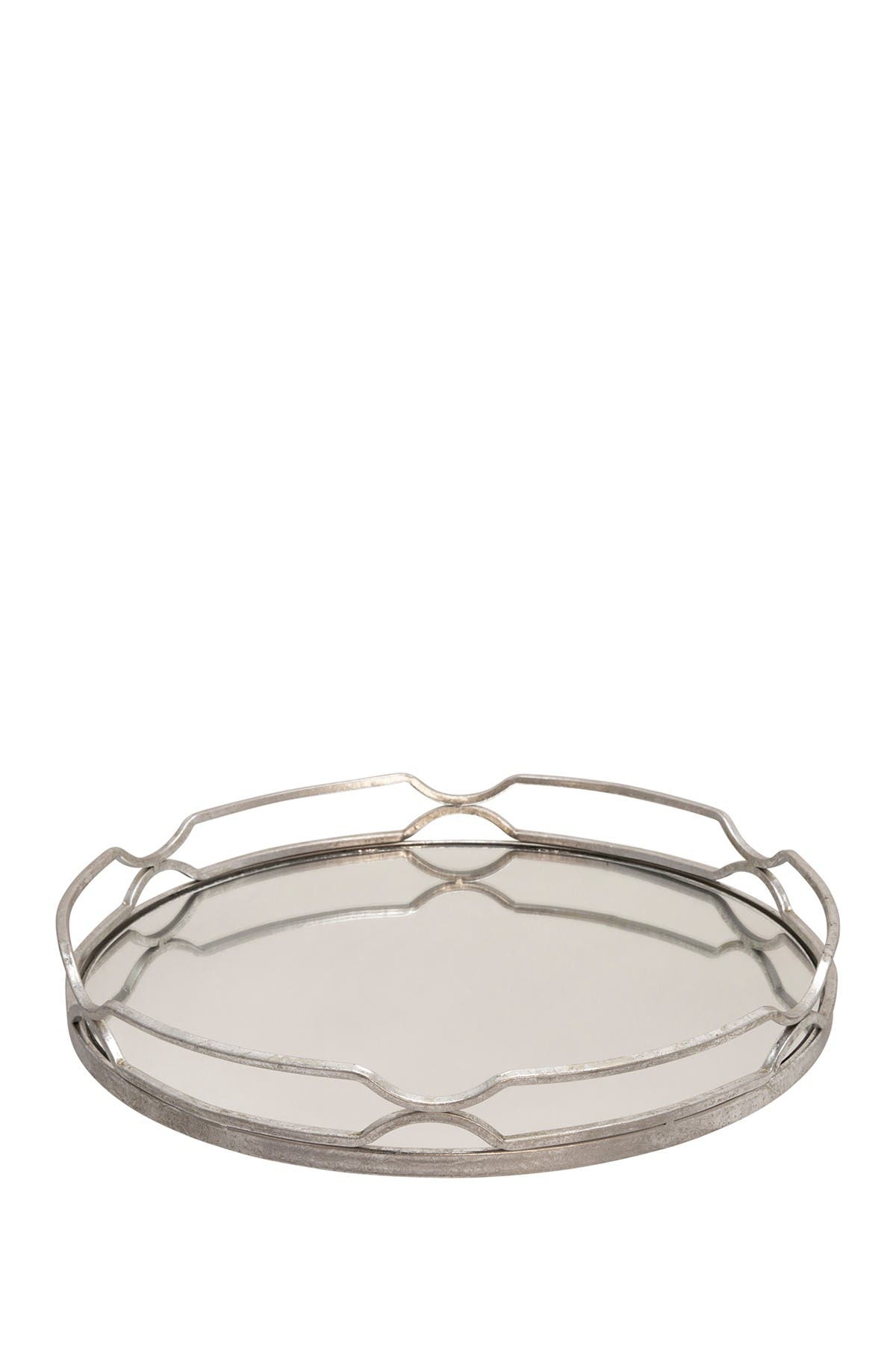 SAGEBROOK HOME Silver Leaf Metal Round Trays - Set of 2 | Nordstromrack