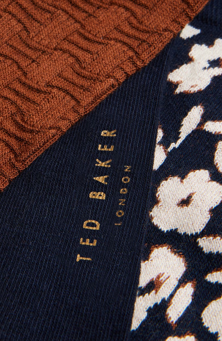 Ted Baker London Assorted 3-Pack Becools Floral Dress Socks Gift Box ...