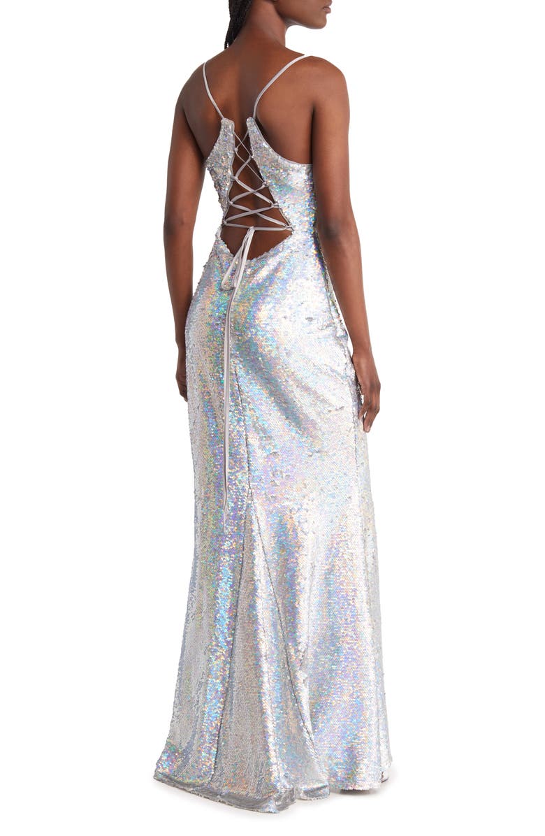 Jump Apparel Iridescent Flip Sequin Mermaid Gown | Nordstrom