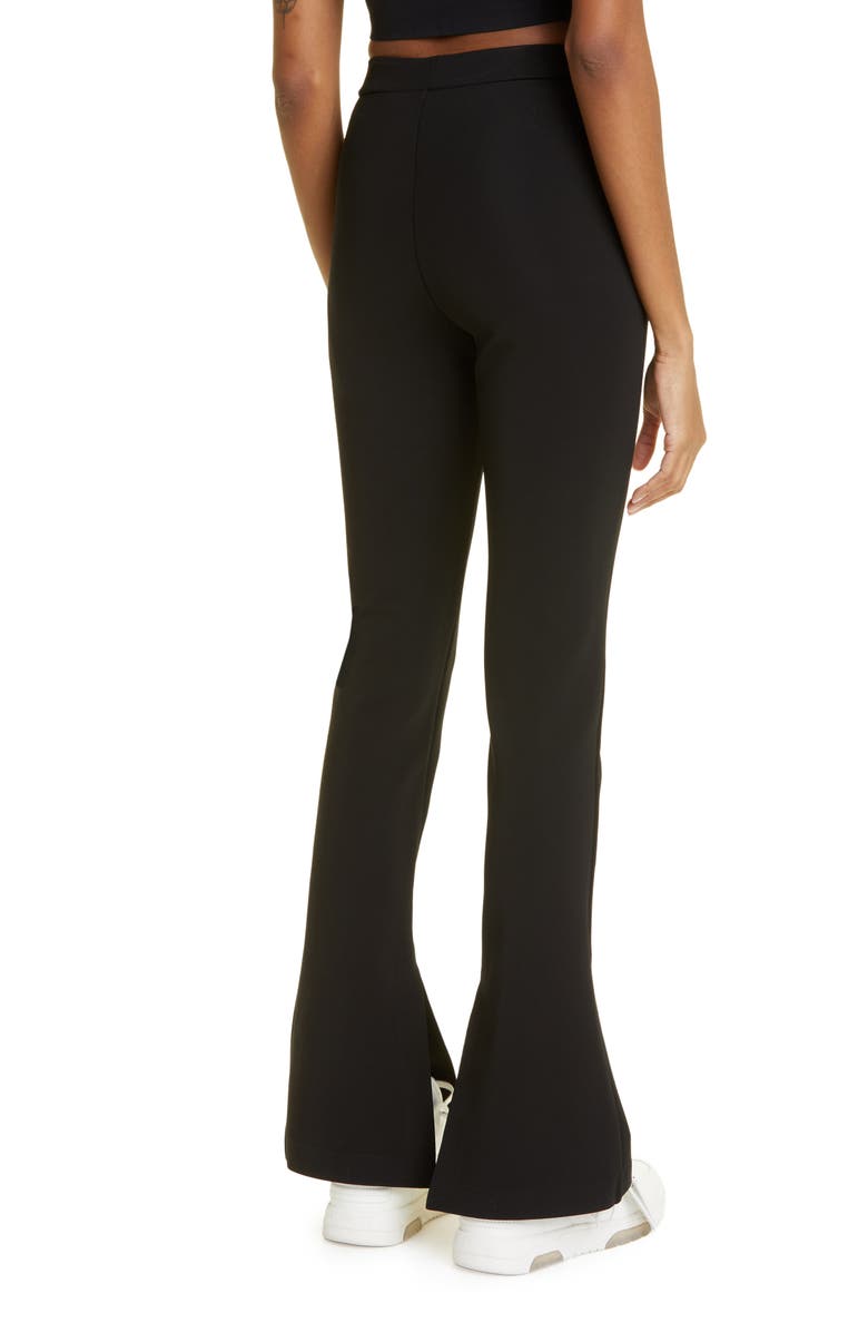 Off-White Split Hem Stretch Crepe Flare Leg Leggings | Nordstromrack