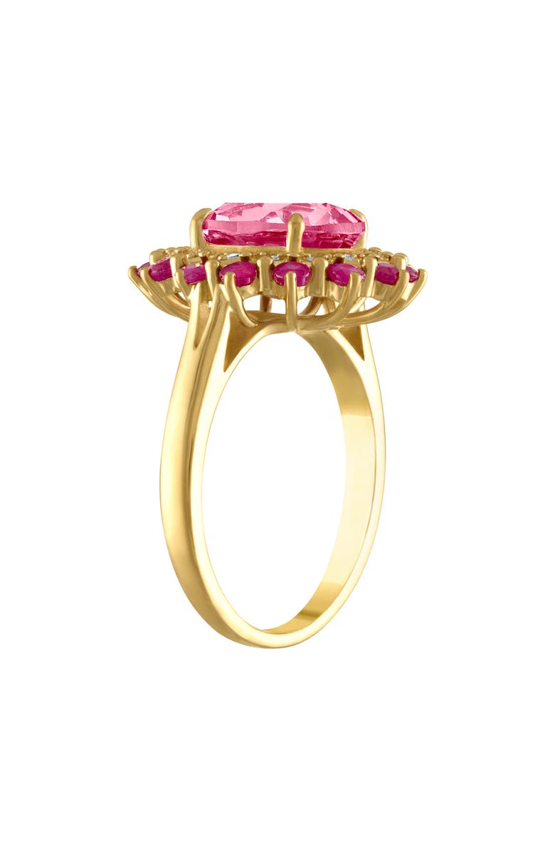 FZN 14K Gold Over Silver Pink Topaz, Ruby & Diamond Ring | Nordstromrack
