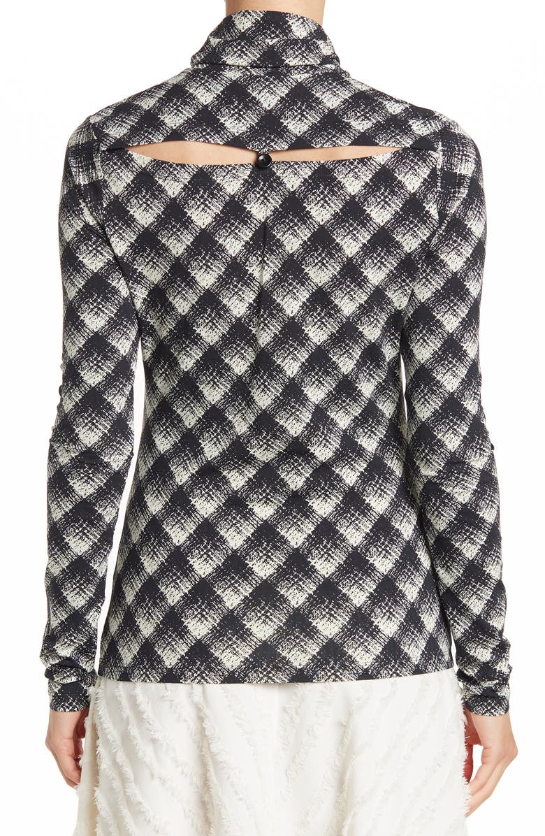 Proenza Schouler White Label Turtleneck Chevron Jersey Top | Nordstrom