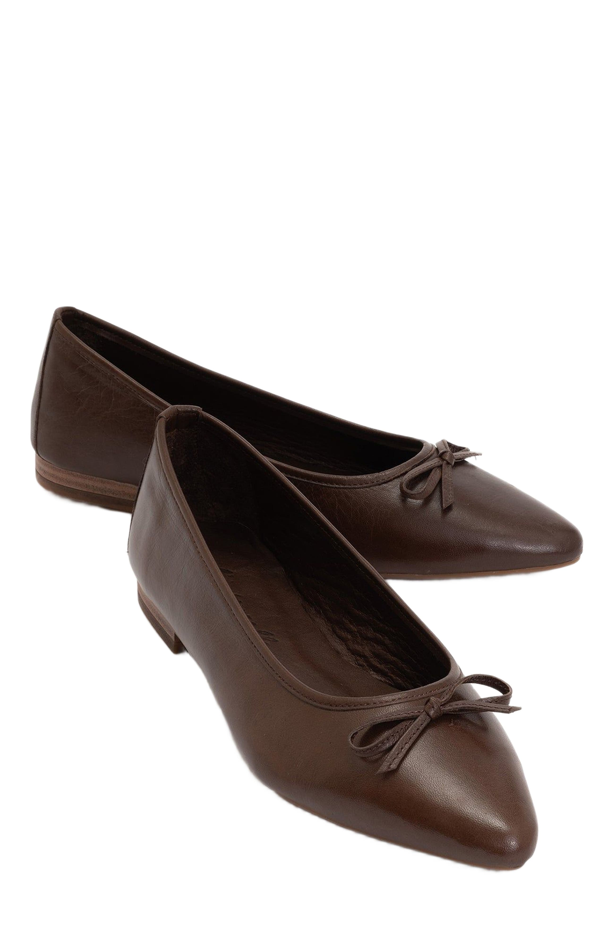 Forever & Always Shoes Ruby Leather Pointed Toe Flats | Nordstrom