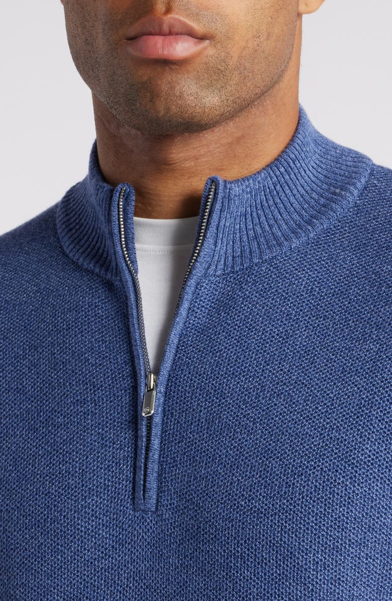 Peter Millar Nevis Twisted Quarter Zip Cotton & Wool Sweater ...