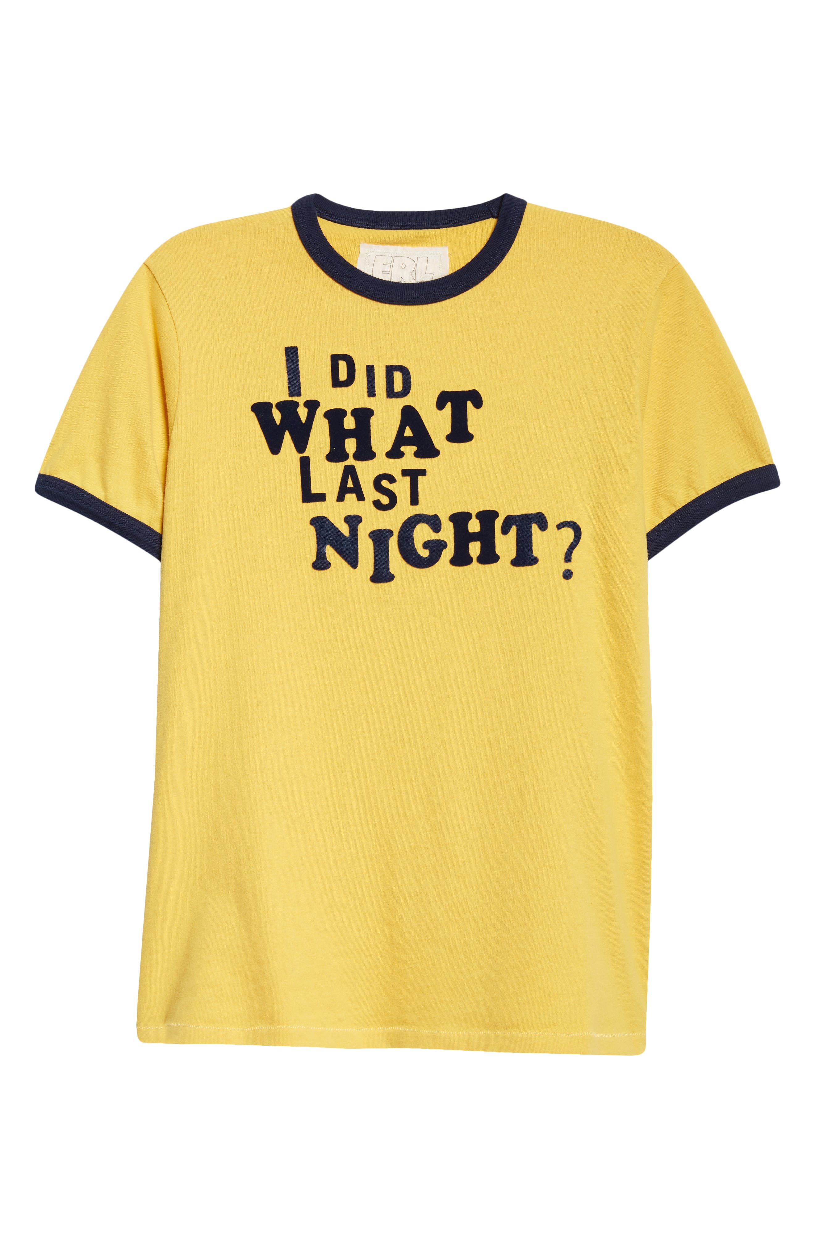 ERL Gender Inclusive I Did What Last Night? Ringer Tee | Nordstrom