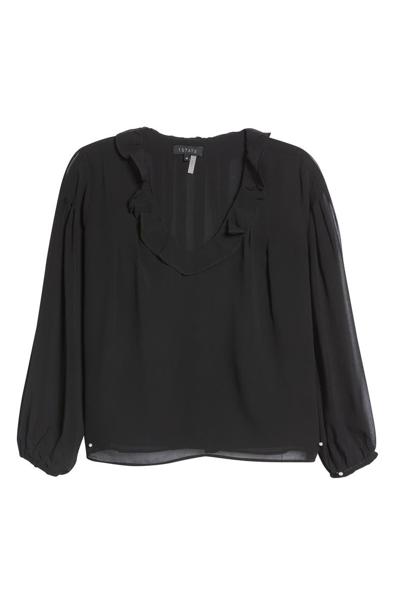1.STATE Long Sleeve Ruffle Blouse | Nordstromrack