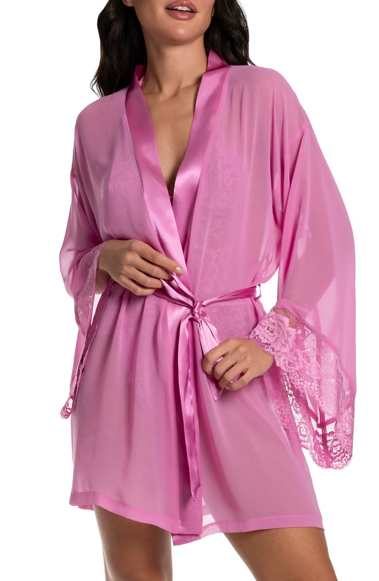 In Bloom by Jonquil Juliet Lace Trim Satin Chiffon Wrap | Nordstromrack