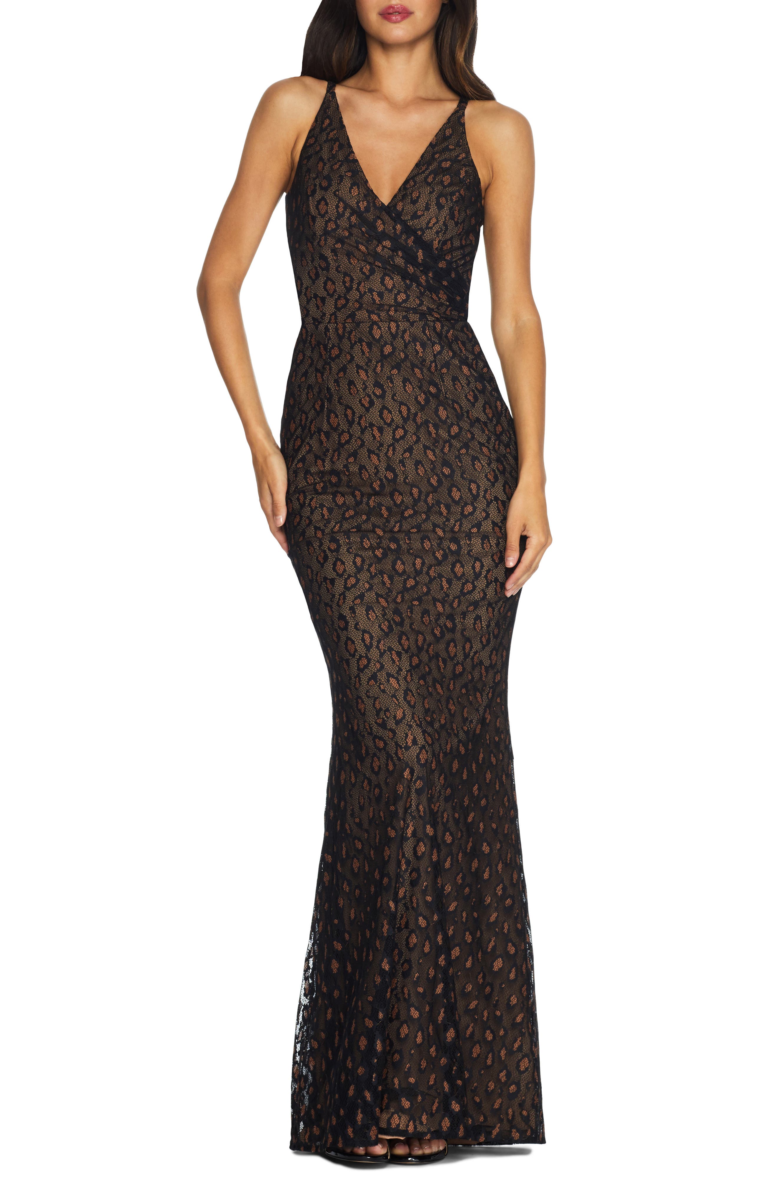 Dress the Population Helen Lace Trumpet Gown | Nordstrom