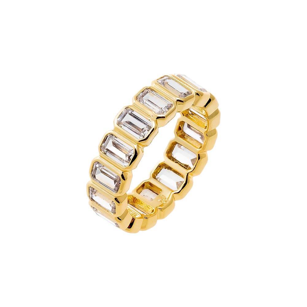 BY ADINA EDEN CZ Bezel Baguette Eternity Band | Nordstrom