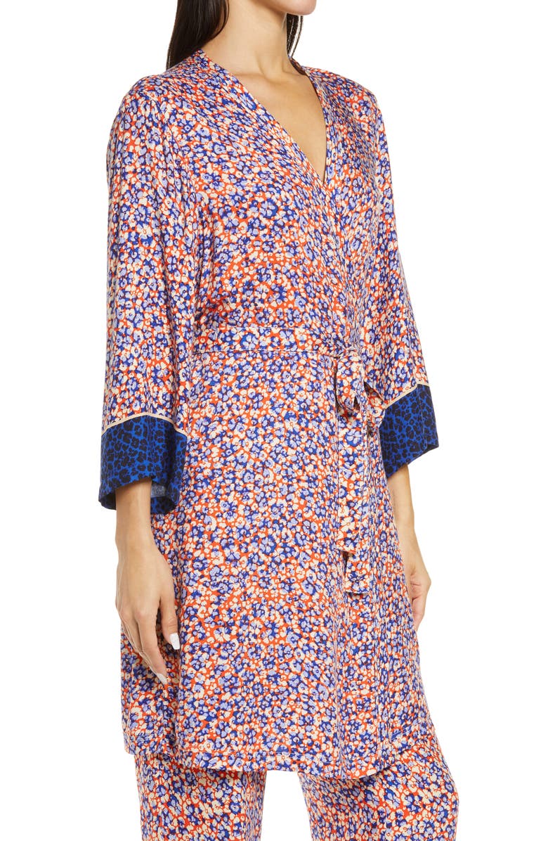 PJ Salvage Women's Blueberry Fields Sateen Robe | Nordstromrack