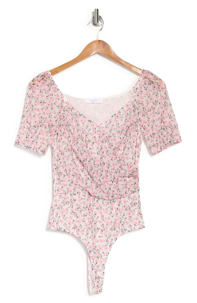 Elodie Sheer Cross Front Mesh Bodysuit | Nordstromrack