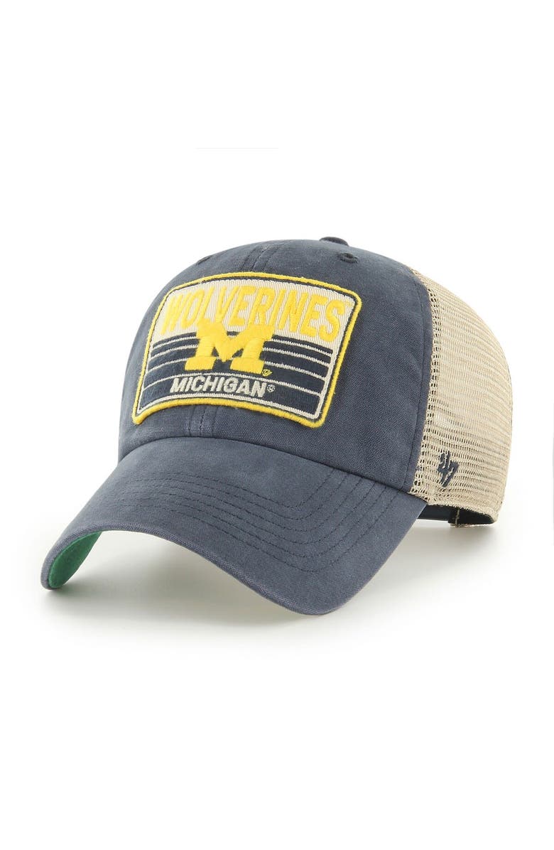 '47 Men's '47 Navy/Natural Michigan Wolverines Four Stroke Clean Up ...