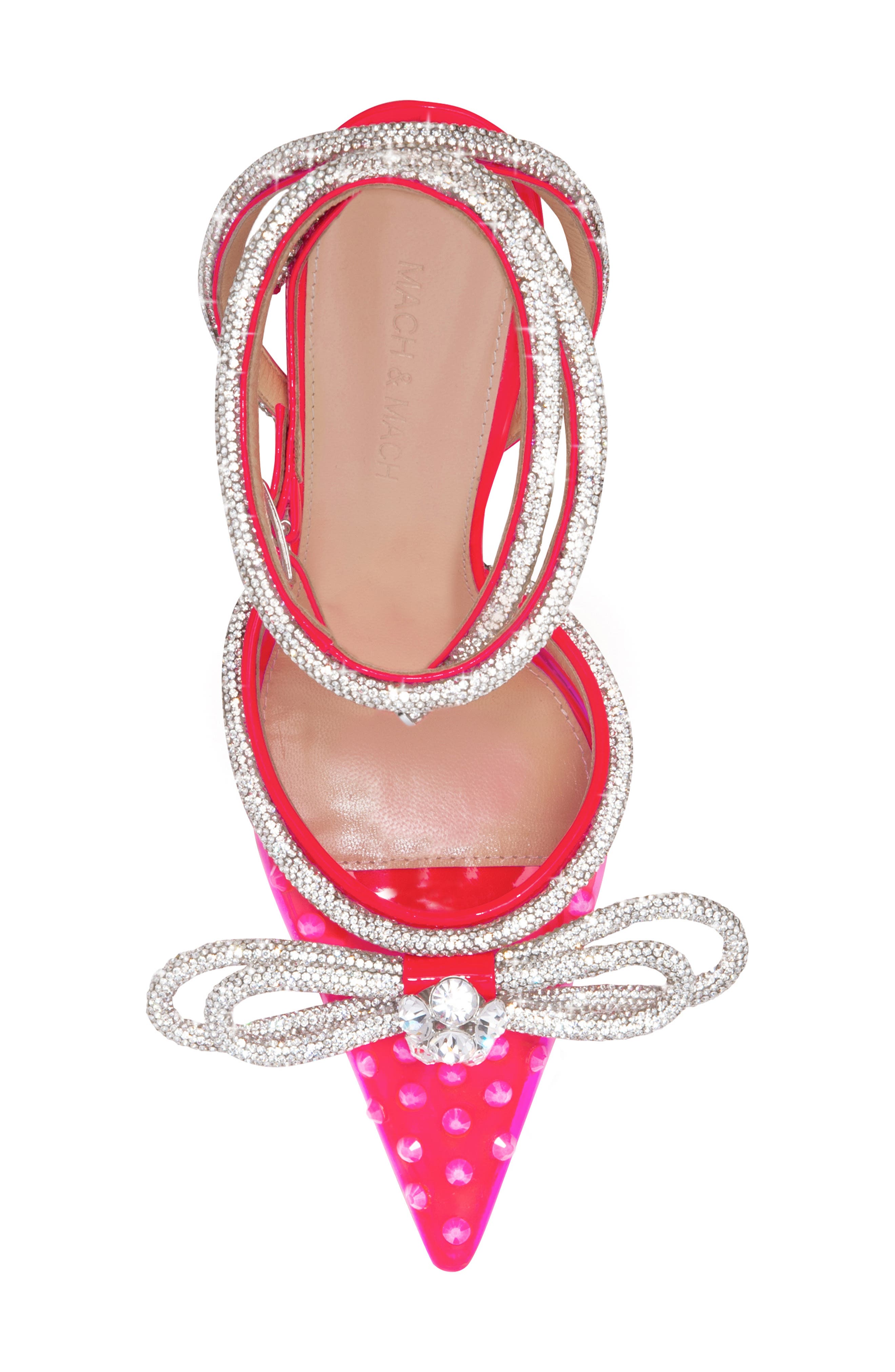 Mach & Mach Crystal Double Bow Pointed Toe Pump (Women) | Nordstromrack