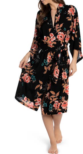 Midnight Bakery Moon Floral Robe | Nordstromrack