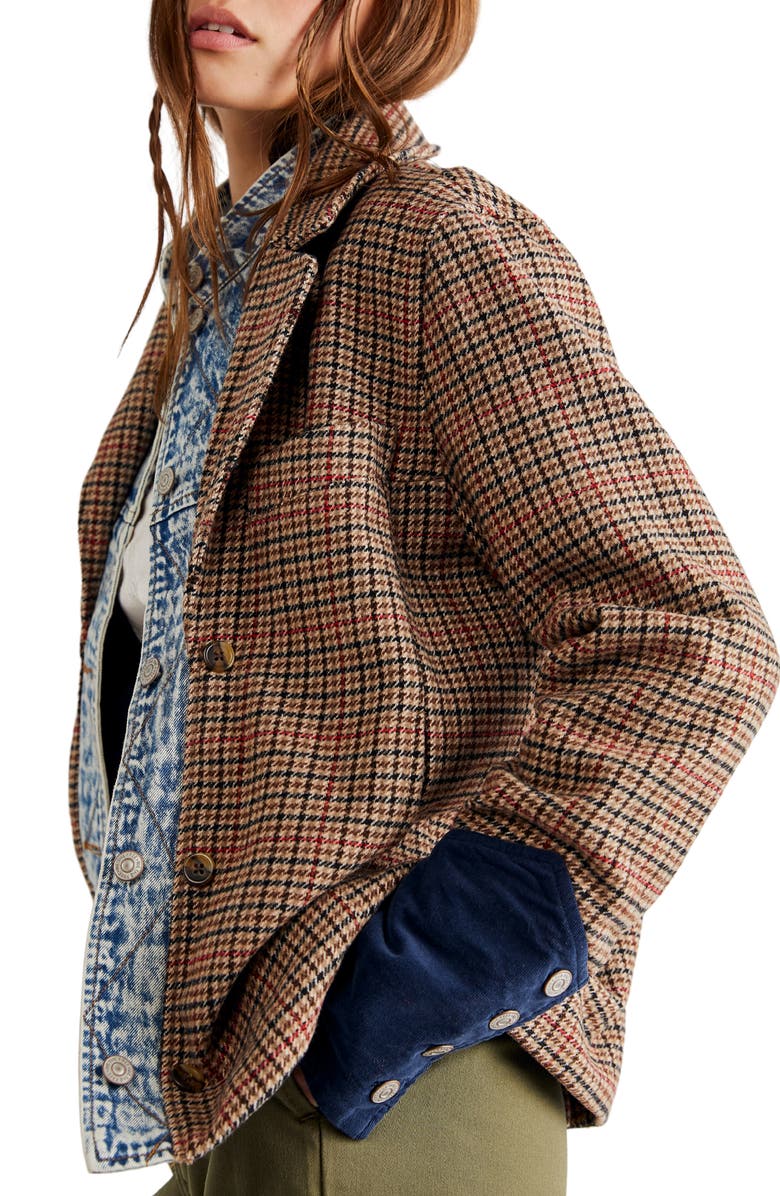 Free People We the Free Rancher Houndstooth Jacket | Nordstromrack