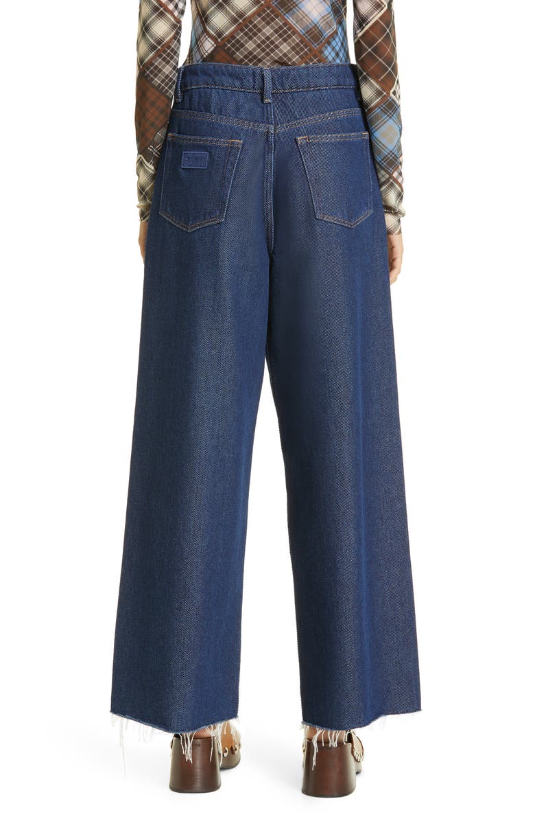 Ganni Wide Leg Organic Cotton Drawstring Jeans | Nordstromrack