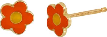 Bony Levy 14K Gold & Enamel Flower Stud Earrings | Nordstromrack
