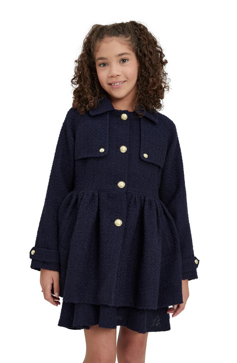 Bardot Junior Kids' Sima Boucle Trench Dress | Nordstromrack