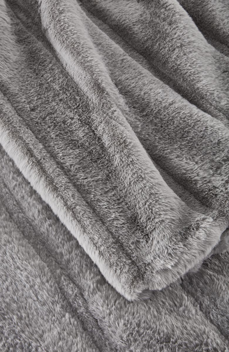 Nordstrom Sheared Stripe Faux Fux Throw Blanket | Nordstromrack