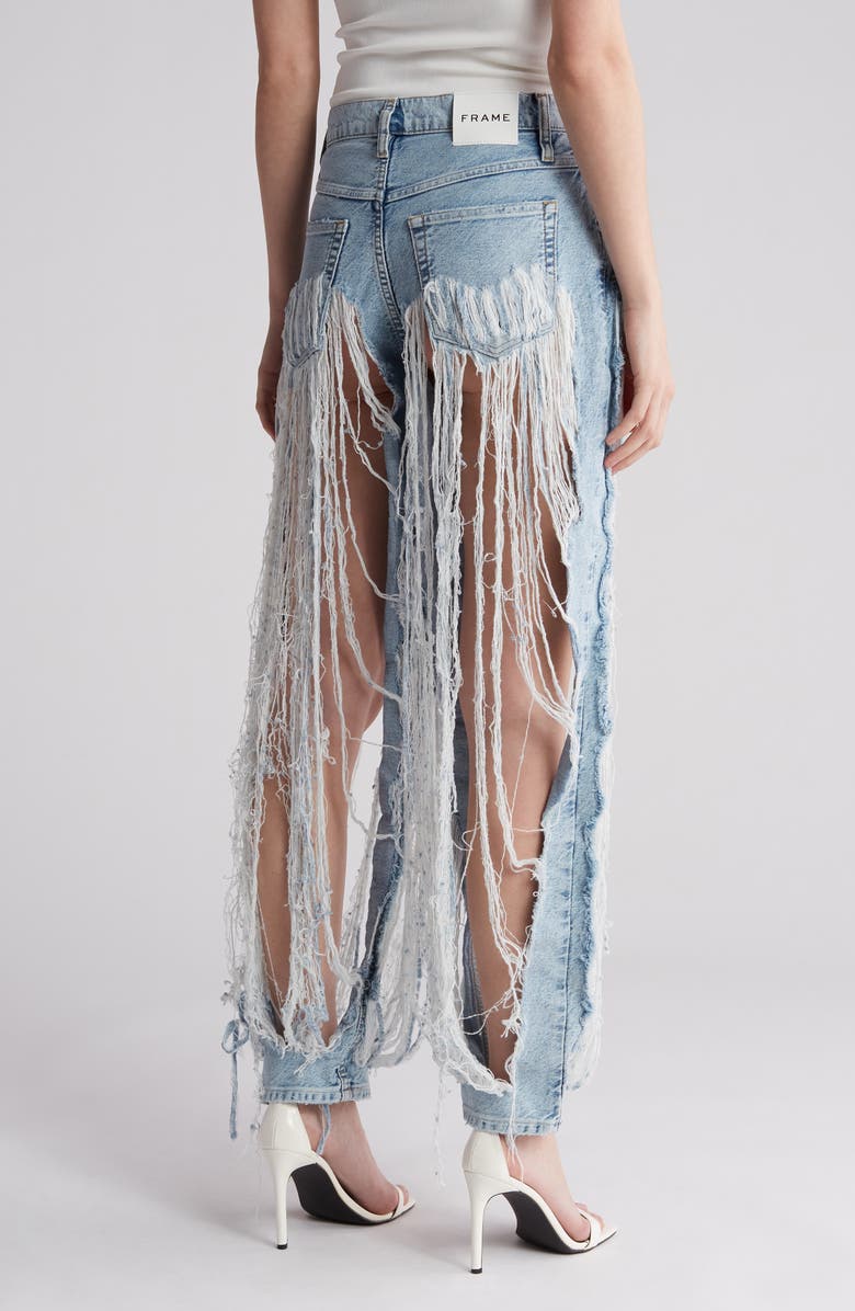 FRAME Atelier Shredded High 'n Tight Straight Leg Jeans | Nordstromrack