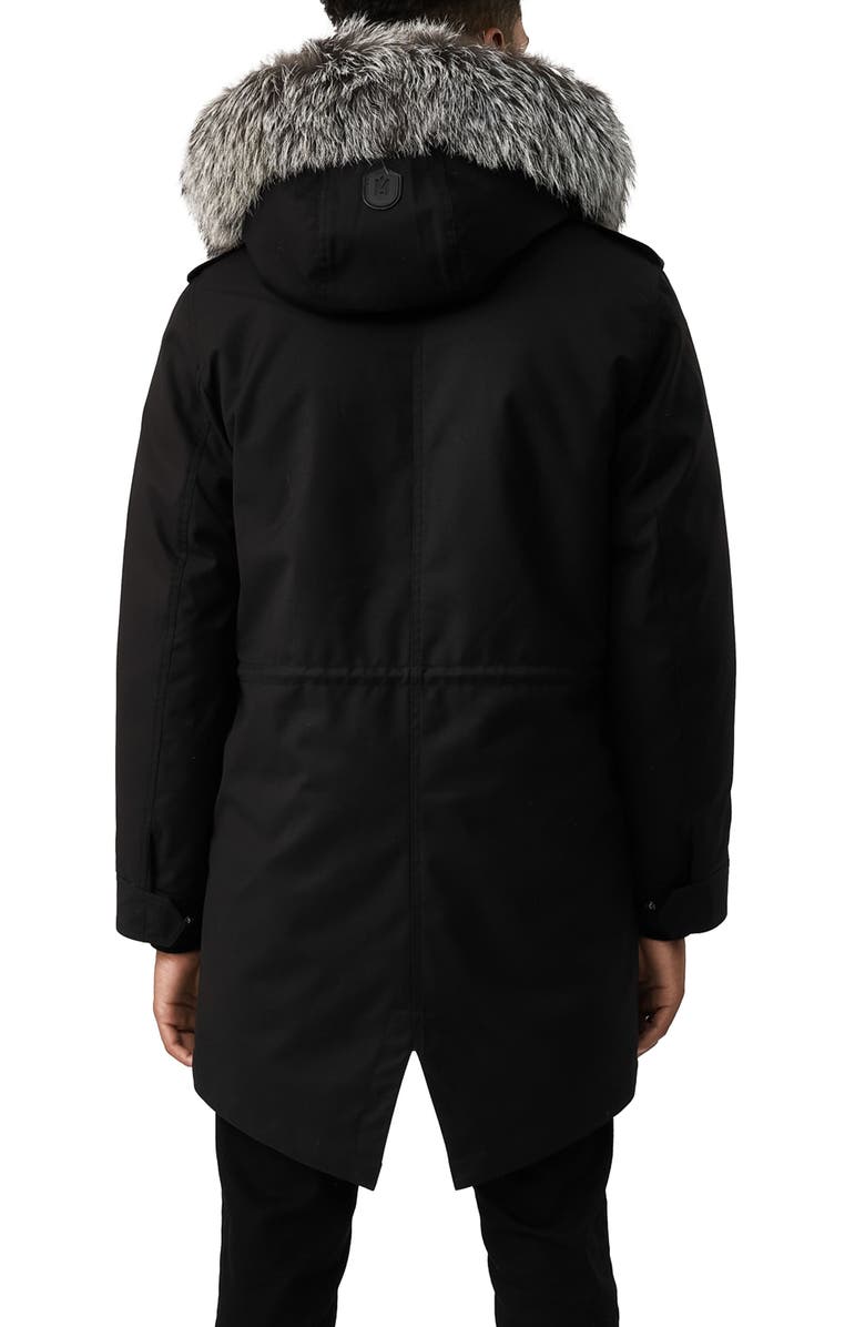 Mackage Moritz Water Repellent Military Parka with Genuine Rabbit Fur ...