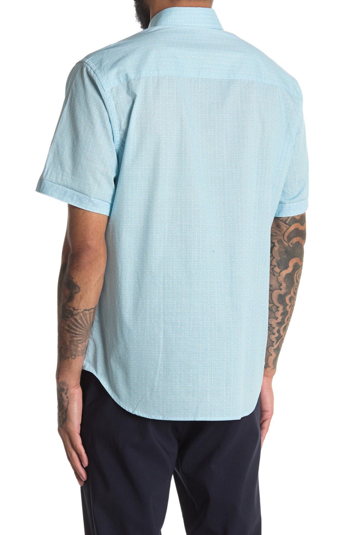 TailorByrd Micro Dot Short Sleeve Shirt | Nordstromrack