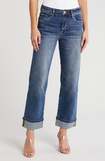 STS Blue Raya High Waist Cuffed Baggy Boyfriend Jeans | Nordstromrack