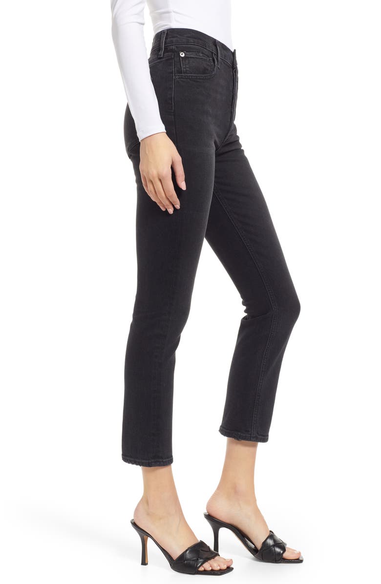 AGOLDE Riley High Waist Straight Leg Organic Cotton Blend Crop Jeans ...